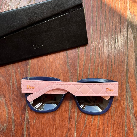 Dior | Accessories | Authentic Dior Navy Pink And Orange Cannage ...